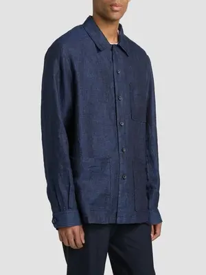 SAKS FIFTH AVENUE Linen Patch Pocket Overshirt
