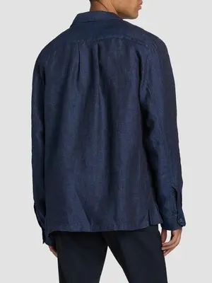 SAKS FIFTH AVENUE Linen Patch Pocket Overshirt