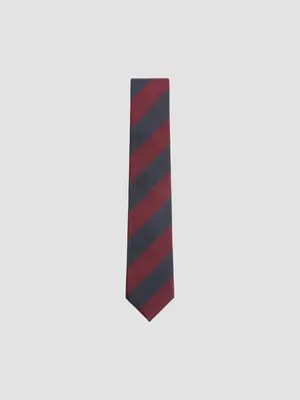 Valentino Garavani Valentie Jacquard Regital Silk Tie - Blue Maroon
