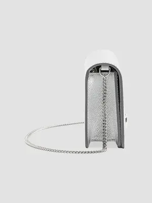 Valentino Garavani Vlogo Signature Mini Shoulder Bag In Laminated Grainy Calfskin