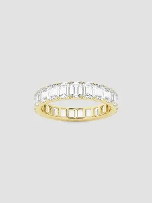 LAB GROWN DIAMONDS 14k Yellow Gold & Emerald-cut Lab-grown Diamond Eternity Band/2.00-5.00 Tcw - 4 Tcw