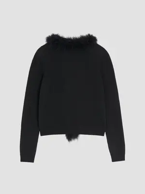 Valentino Garavani Wool Cardigan With Feathers