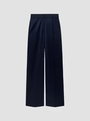 Another Tomorrow Wide Leg Suit Pants
