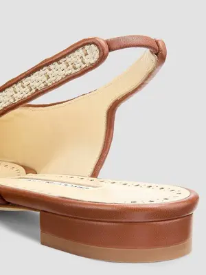 Manolo Blahnik Maylurabi Diamond-pattern Slingback Pumps