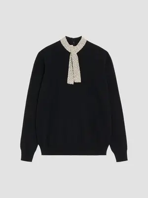 Valentino Garavani Embroidered Wool Jumper - Black