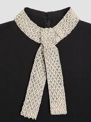 Valentino Garavani Embroidered Wool Jumper - Black