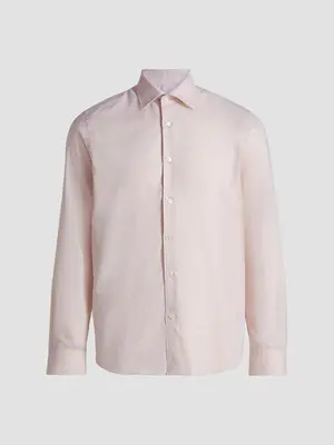 SAKS FIFTH AVENUE Collection Mélange Cotton Sport Shirt - Green