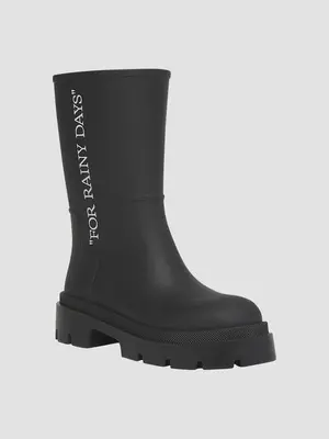 Off-White Reboot Graphic Rain Boots - Black