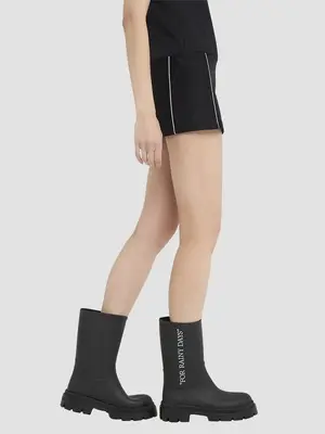 Off-White Reboot Graphic Rain Boots - Black