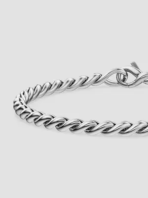 David Yurman Sculpted Cable Chain Bracelet In Sterling 3.7mm