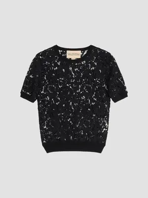 Valentino Garavani Lace And Cotton Sweater