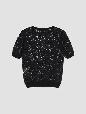 Valentino Garavani Lace And Cotton Sweater