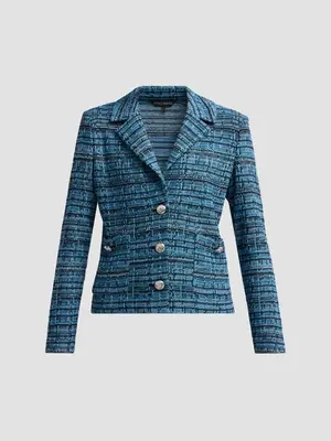 Ming Wang Tweed Knit Jacket