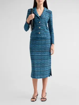 Ming Wang Tweed Knit Jacket