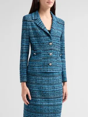 Ming Wang Tweed Knit Jacket