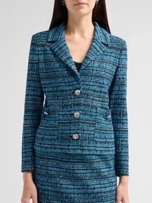 Ming Wang Tweed Knit Jacket