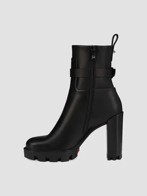 CHRISTIAN LOUBOUTIN Dianouchette 100mm Leather Lug Booties