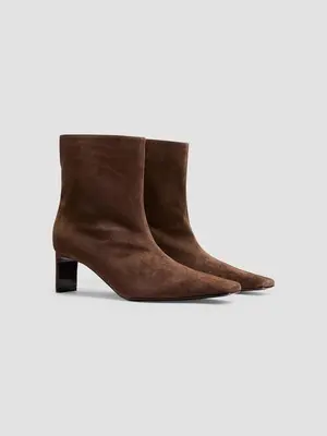 Khaite Ona 55mm Suede Ankle Boots