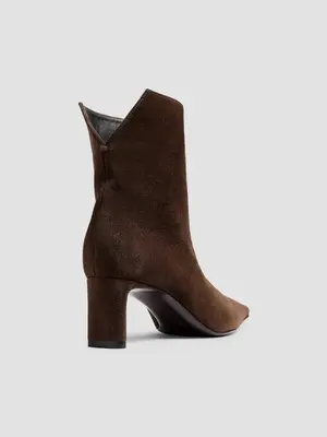 Khaite Ona 55mm Suede Ankle Boots