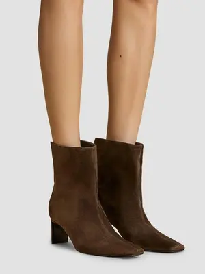 Khaite Ona 55mm Suede Ankle Boots