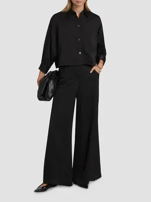 TWP Soon To Be Ex Linen-blend Crop Shirt