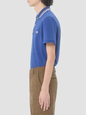 Valentino Garavani Logo Patch Cotton Piqué Polo Shirt