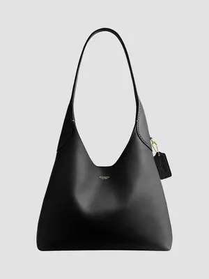 COACH Brooklyn 28 Leather Shoulder Bag - Black