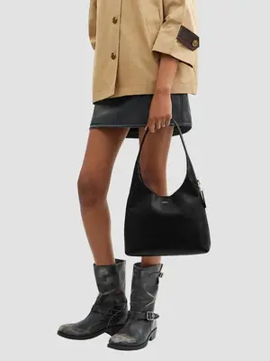 COACH Brooklyn 28 Leather Shoulder Bag - Black