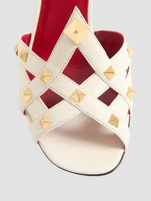Valentino Garavani Studdy 100mm Kidskin Sandals - Ivory