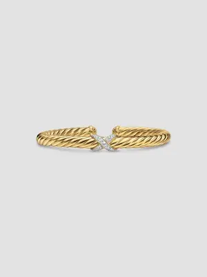 David Yurman Cablespira Flex X Bracelet In 18k Yellow Gold