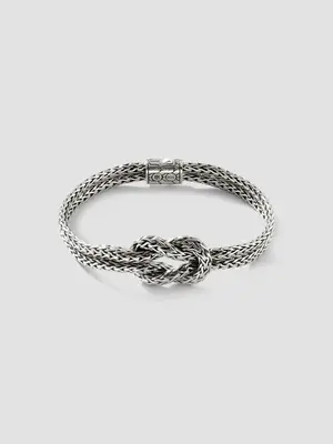 John Hardy Love Knot Sterling Double-chain Bracelet/3.5