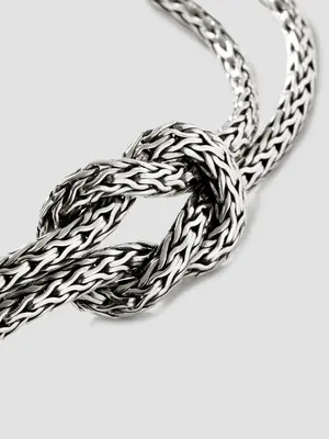John Hardy Love Knot Sterling Double-chain Bracelet/3.5