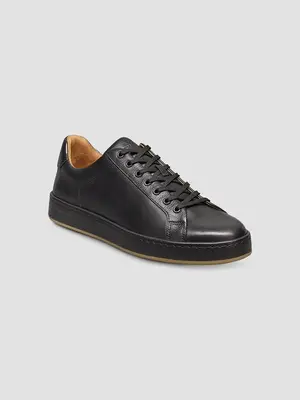 Allen Edmonds Barnes Leather Low-top Sneakers - Black