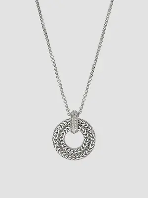 John Hardy Icon Sterling & 0.21 Tcw Diamond Pendant Necklace - Silver