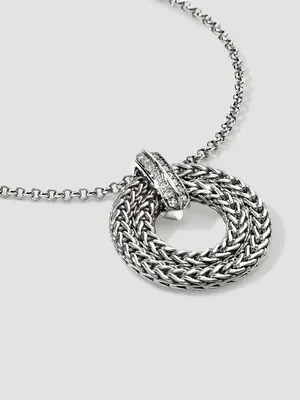 John Hardy Icon Sterling & 0.21 Tcw Diamond Pendant Necklace