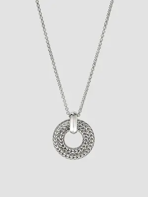 John Hardy Icon Sterling & 0.21 Tcw Diamond Pendant Necklace