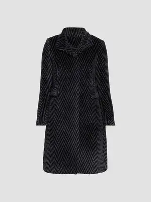 CHIARULLI Feronia Alpaca-blend Chevron Coat