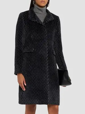 CHIARULLI Feronia Alpaca-blend Chevron Coat
