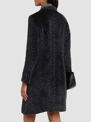 CHIARULLI Feronia Alpaca-blend Chevron Coat