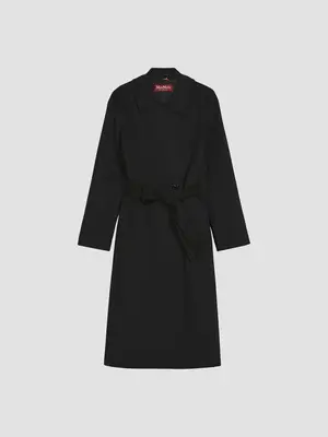 Max Mara Wool Robe Coat - Black