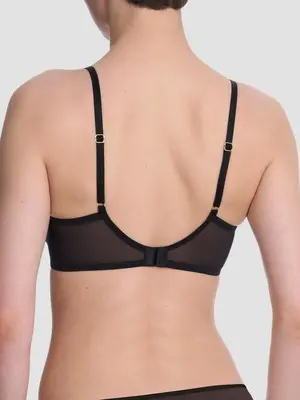 Natori Flora Unlined Lace Balconette Underwire Bra - Black