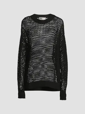Beach Riot Hilary Cotton-blend Knit Sweater - Black