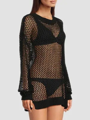 Beach Riot Hilary Cotton-blend Knit Sweater - Black