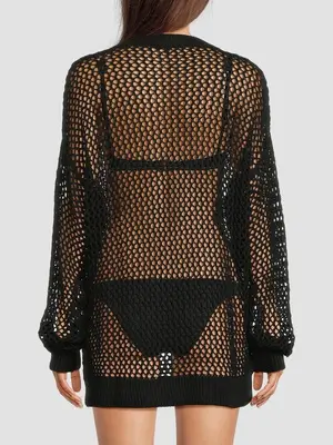 Beach Riot Hilary Cotton-blend Knit Sweater - Black