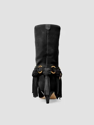 Michael Kors Daniela 50mm Fringed Suede Boots