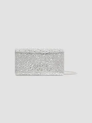 Valentino Garavani Vlogo Signature Mini Shoulder Bag With Sparkling Embroidery