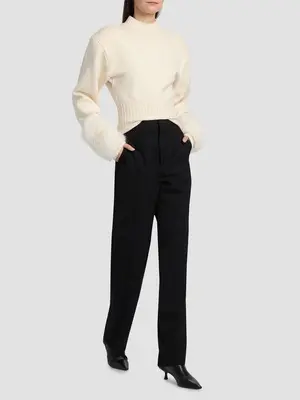 Ronny Kobo Jenner Faux-fur Cuff Knit Top