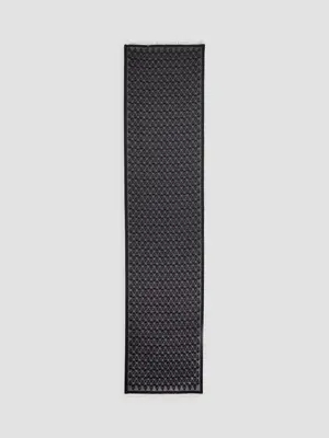 Alexander McQueen Skull Monogram Wool-blend Scarf