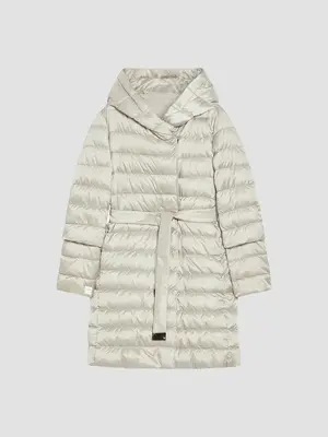 Max Mara Reversible Down Jacket In Water Repellent Satin - Light