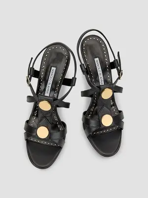 Manolo Blahnik Giza 105mm Leather Sandals